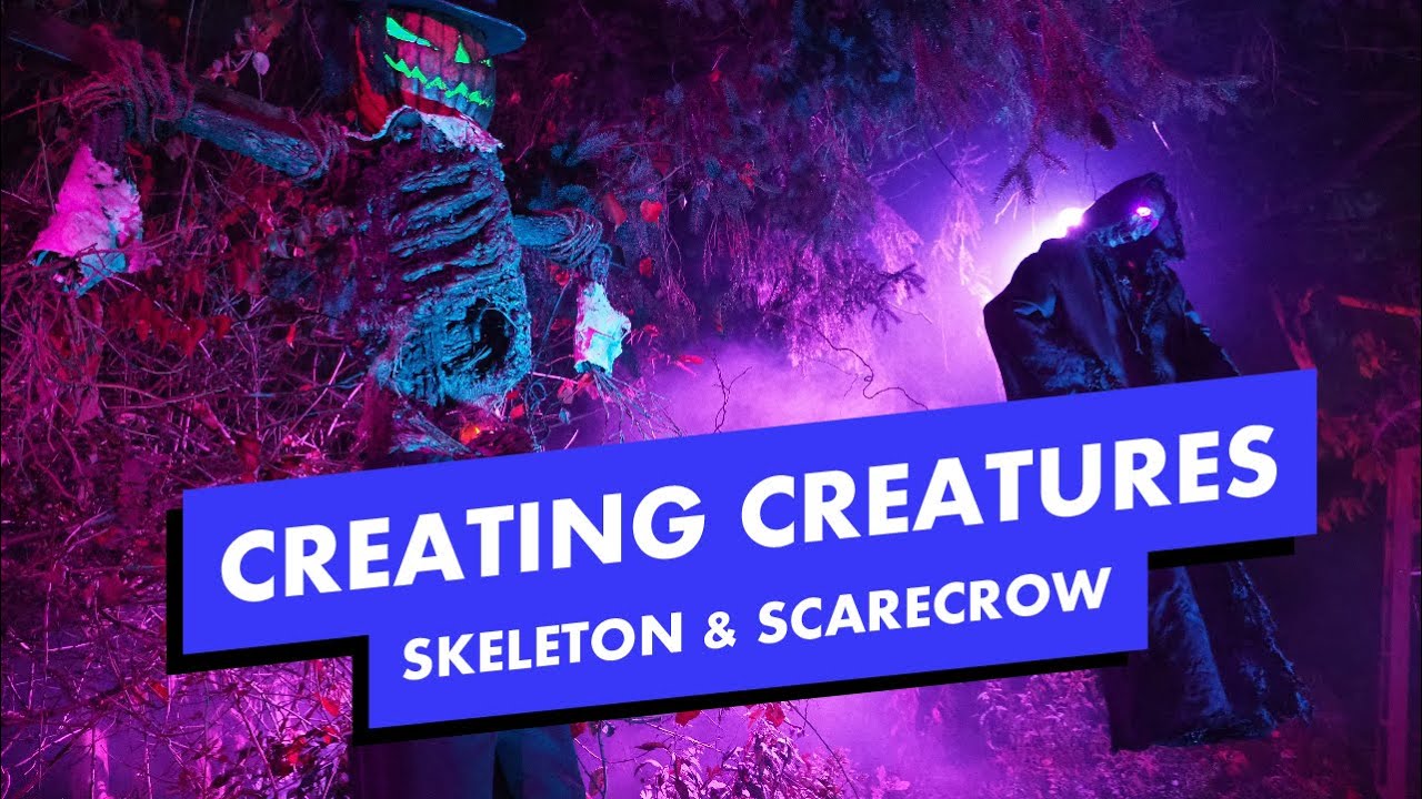 How to create skeleton and scarecrow creatures for halloween and ...