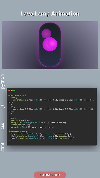 Next-Level Lava Lamp Effect 🔥💡 | Pure HTML & CSS - YouTube
