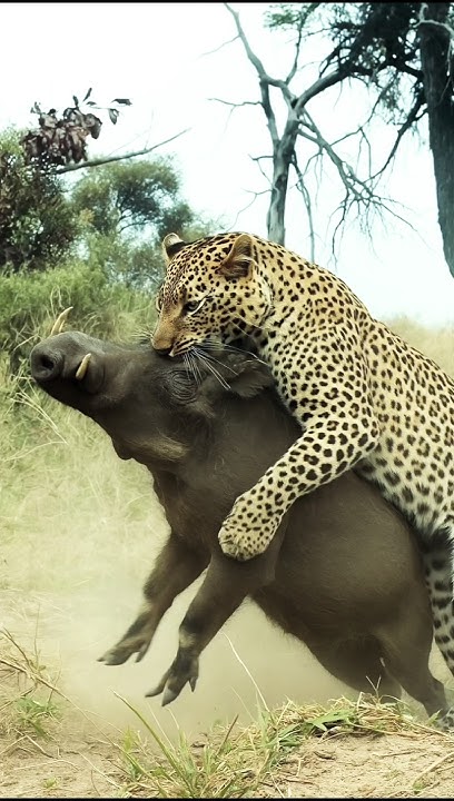 Leopard vs Warthog: Wild Hunt Caught on Camera! - YouTube