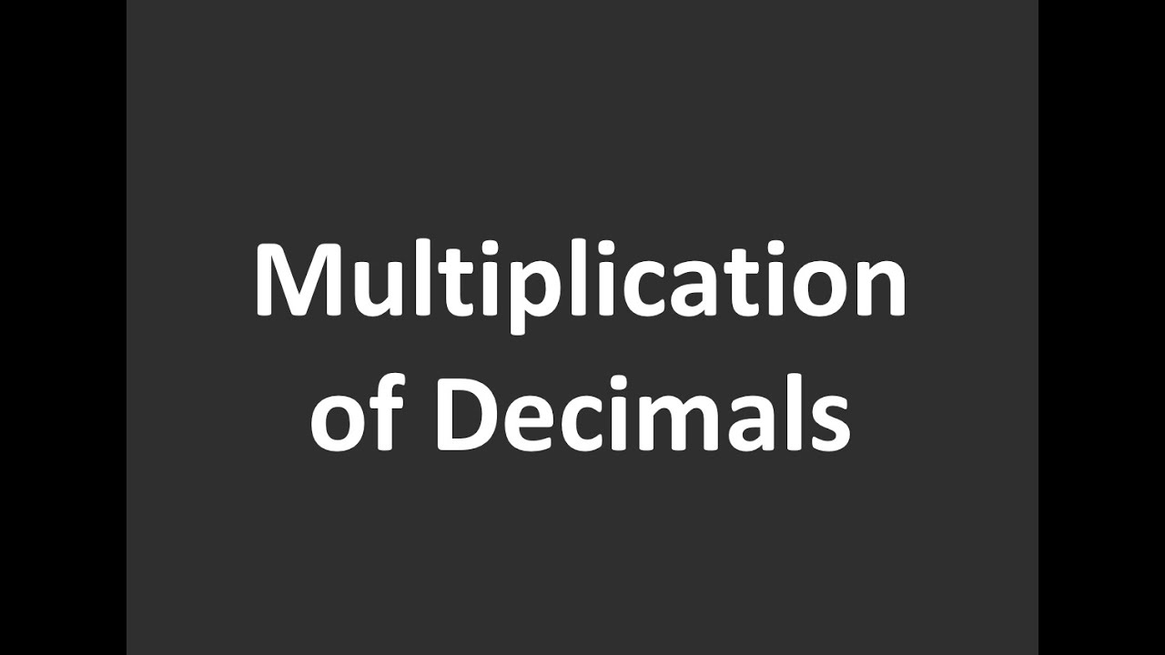 Multiplication of Decimals (Tagalog) - YouTube