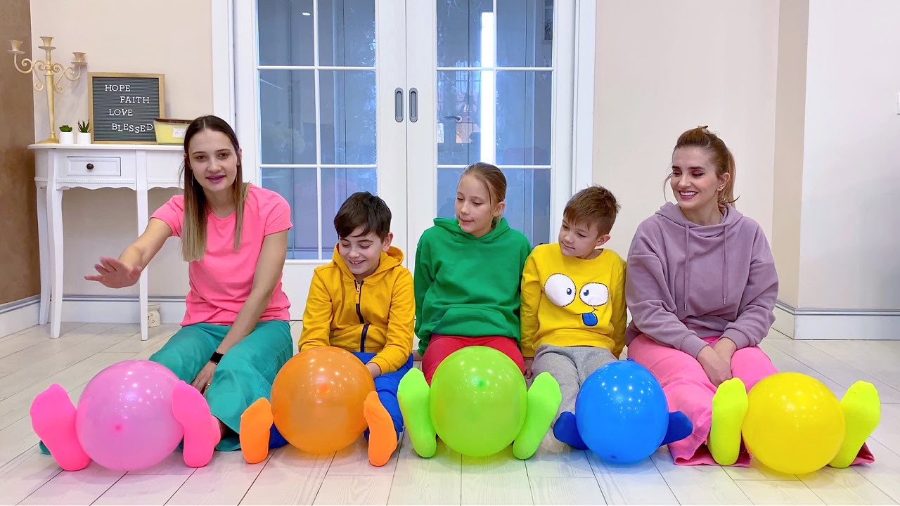 fun with POP Balloon and learn colors for kids by I kids Indoor - YouTube