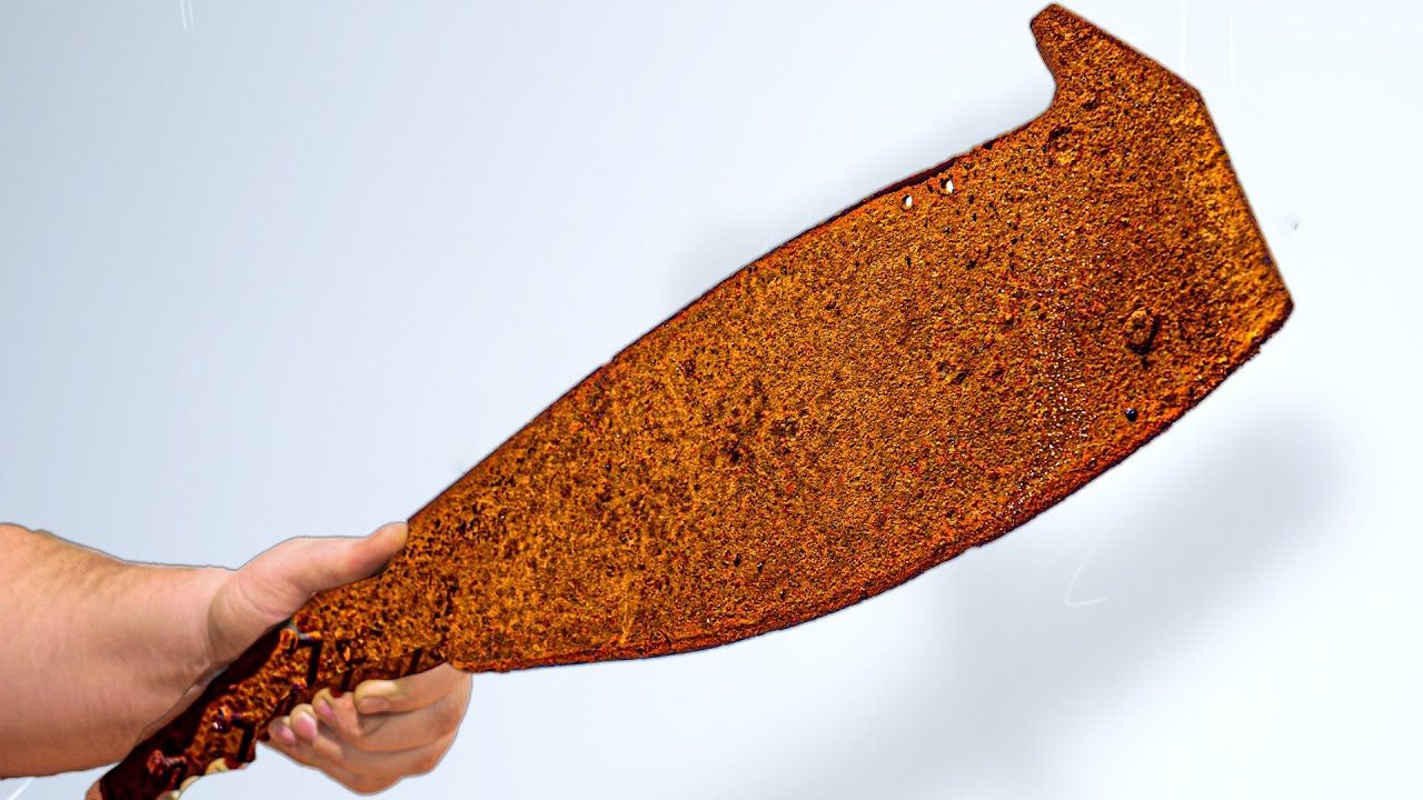 BIG Rusty Knife Turns Into A Restoration Challenge! - YouTube