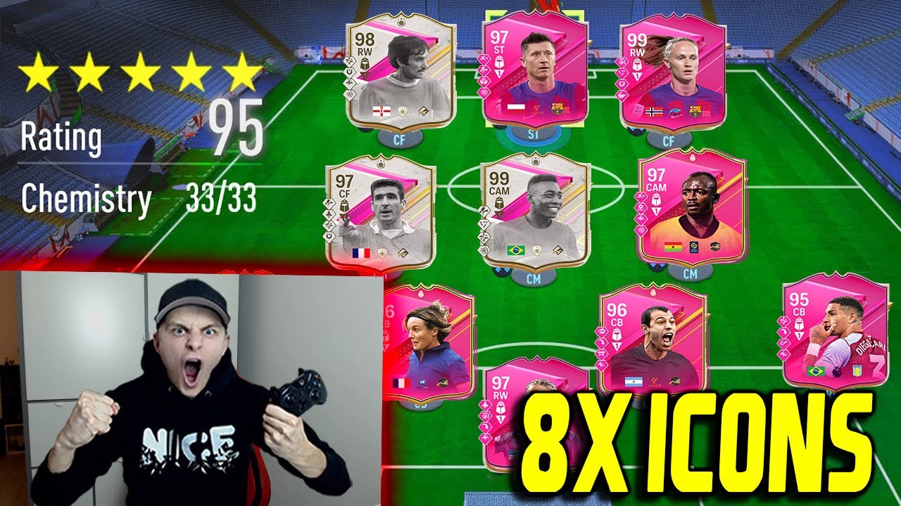 128 Rated & 8 ICONS! WELTREKORD! in FULL FUTTIE ICON Challenge EA FC 24 ...