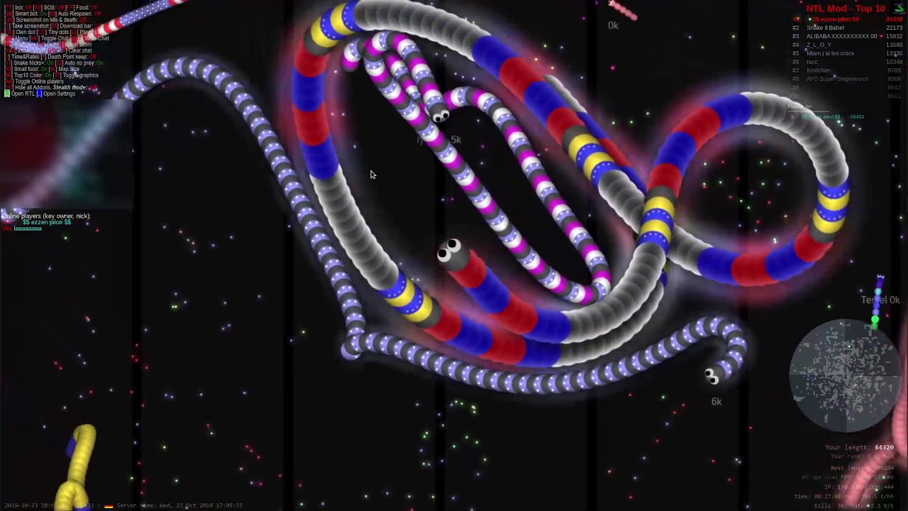 Slither.io: trying to assist with 100K snake (duo 100K) - YouTube