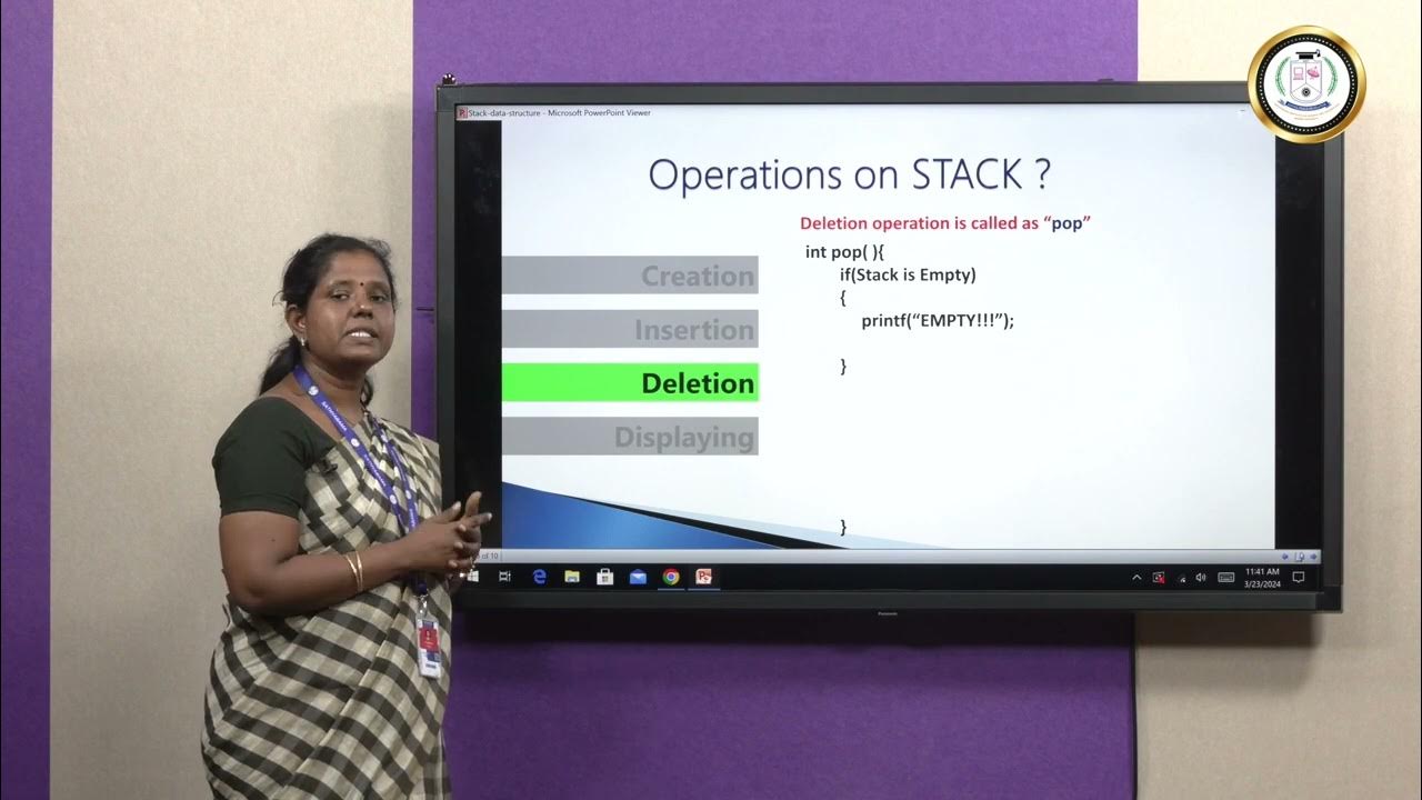 Stack Data Structure - Dr S Revathy - YouTube