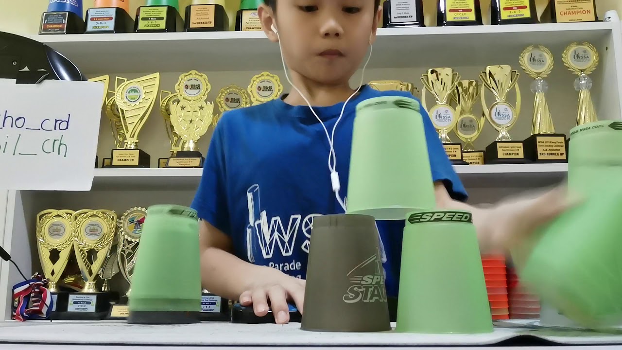 Sport Stacking Stack Match Freestyle 1hand 363 - YouTube