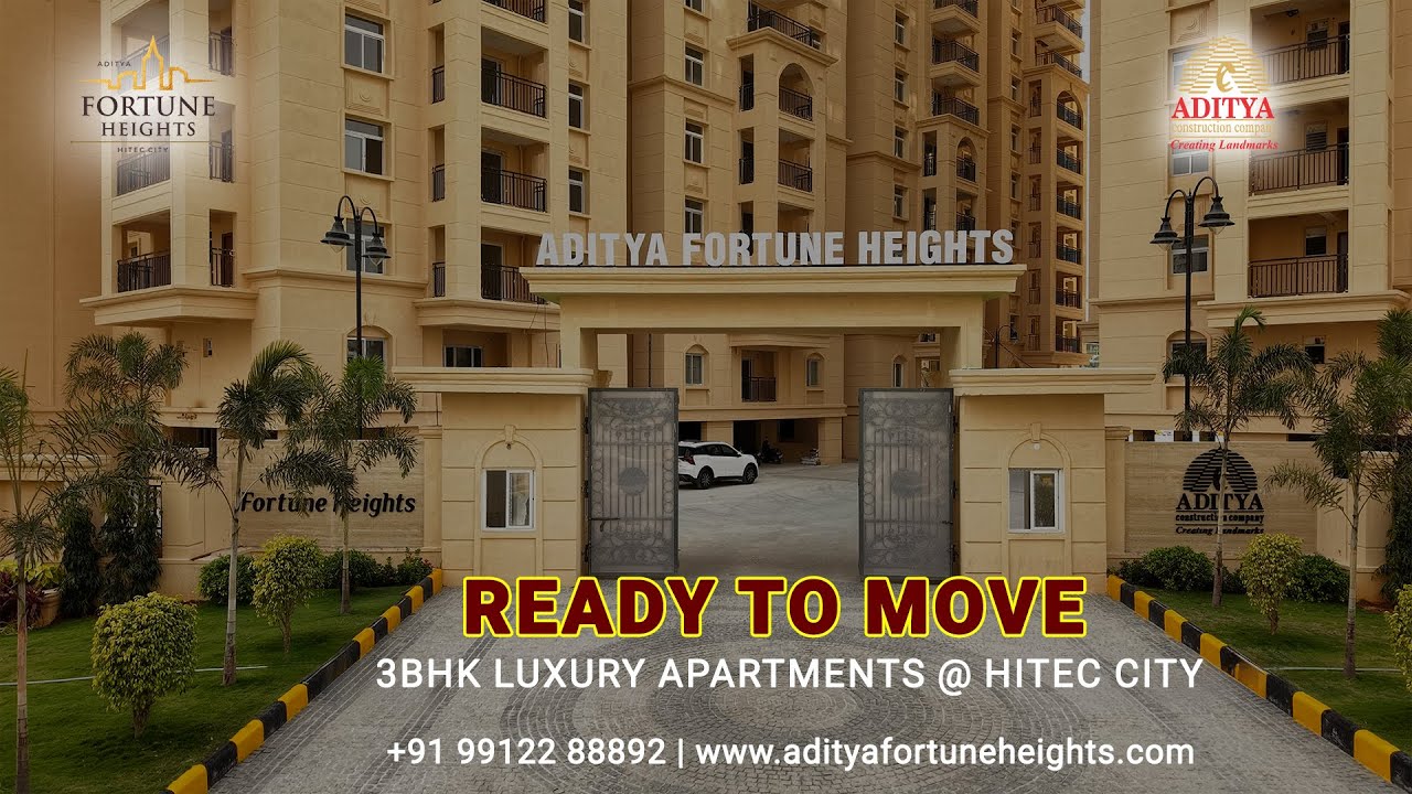 Ready-to-Move 3 BHK Luxury Apartments Near Hitec City | Aditya Fortune ...