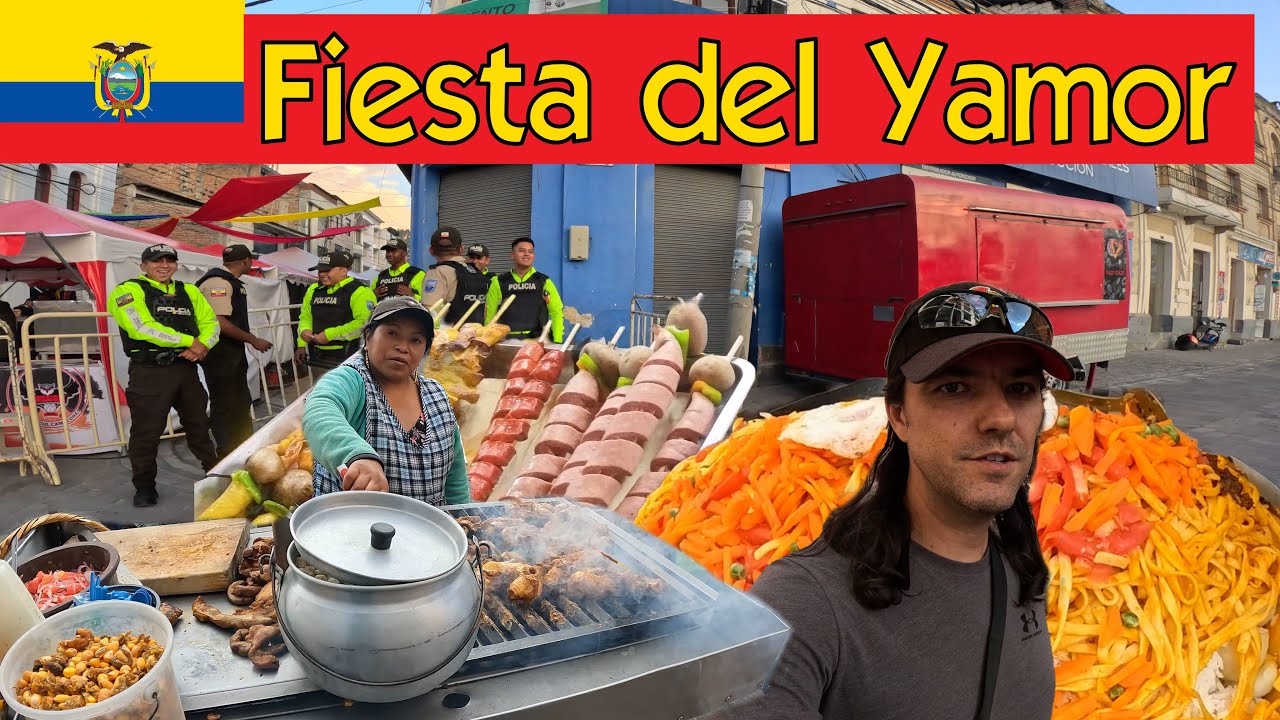 🇪🇨Ecuador - So much street food !!! - Fiesta del Yamor Otavalo - YouTube