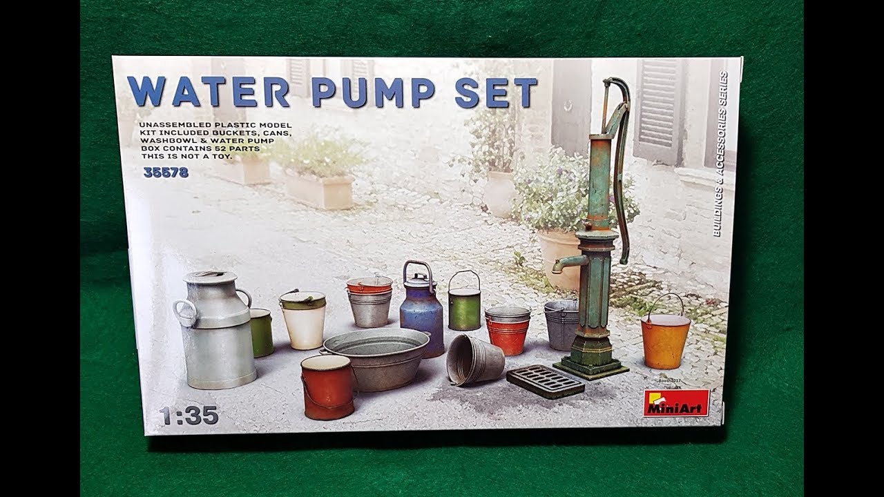 MiniArt 35578 Water Pump Set in-box review - YouTube