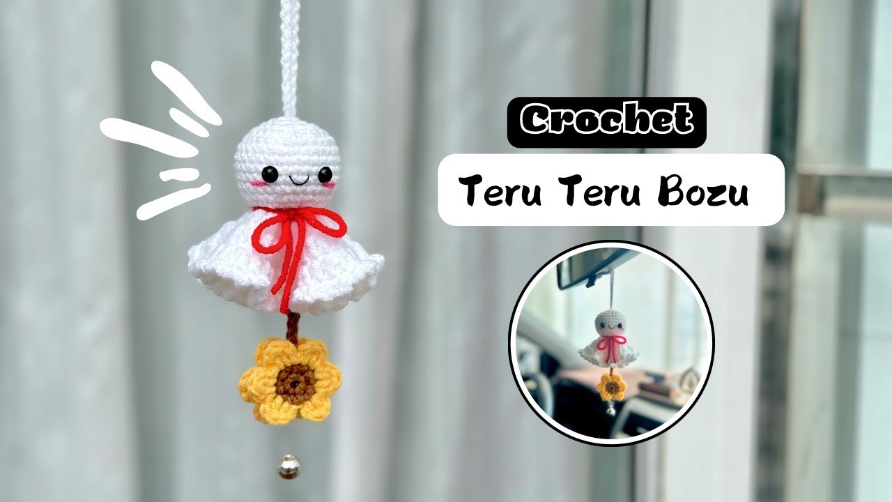 Crochet Teru Teru Bozu | Japanese weather doll - Hanging decorations ...