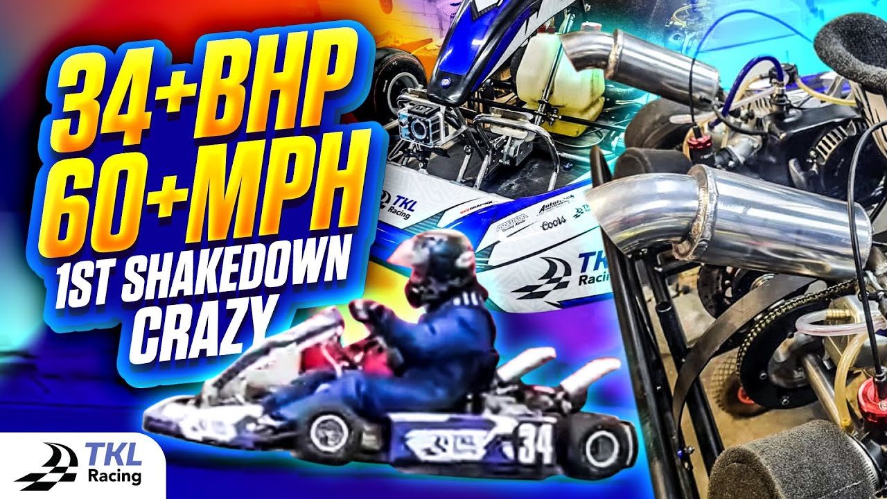 BIG POWER Prokart shakedown @ Rednal Karting Oswestry - YouTube