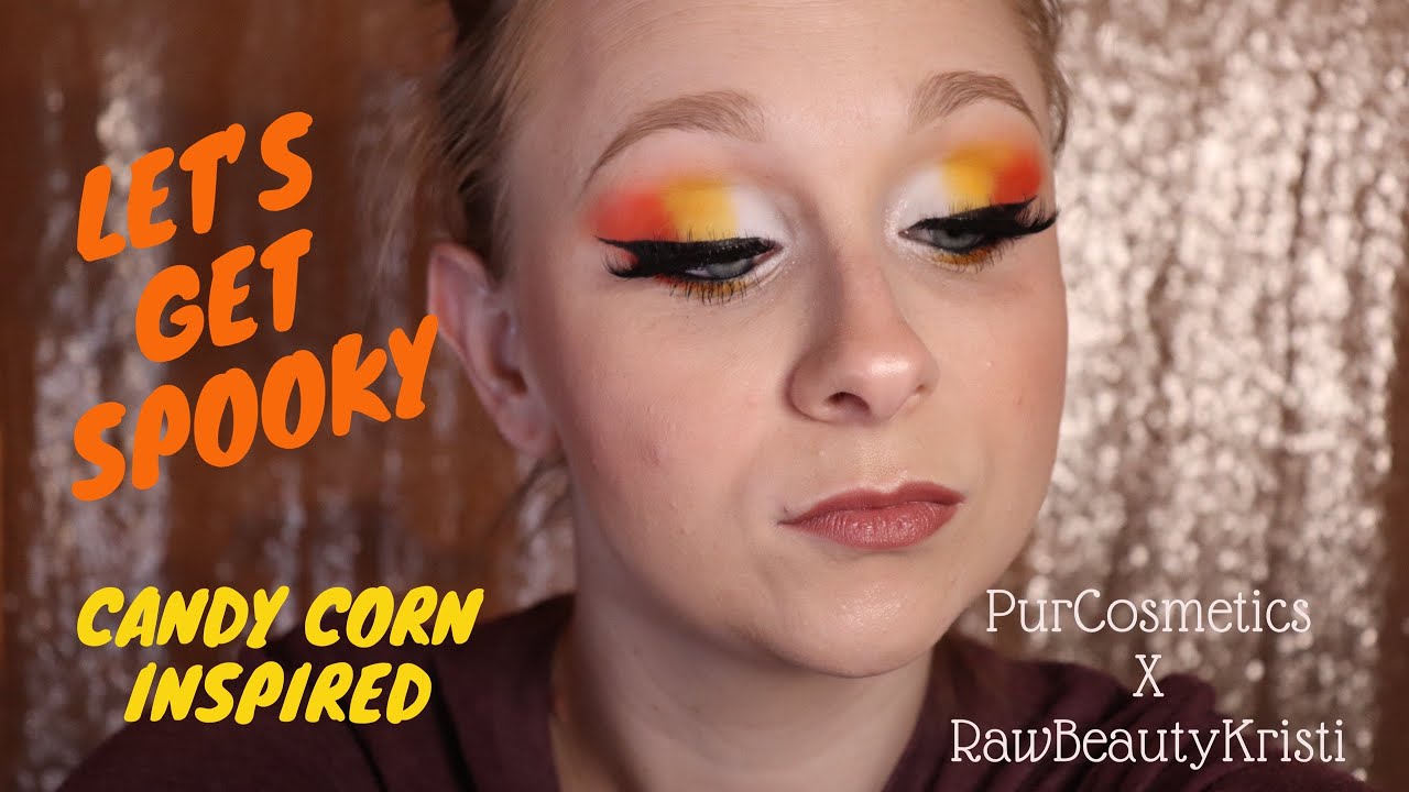 Candy Corn 🎃 Inspired Halloween Eyeshadow 👻 - YouTube