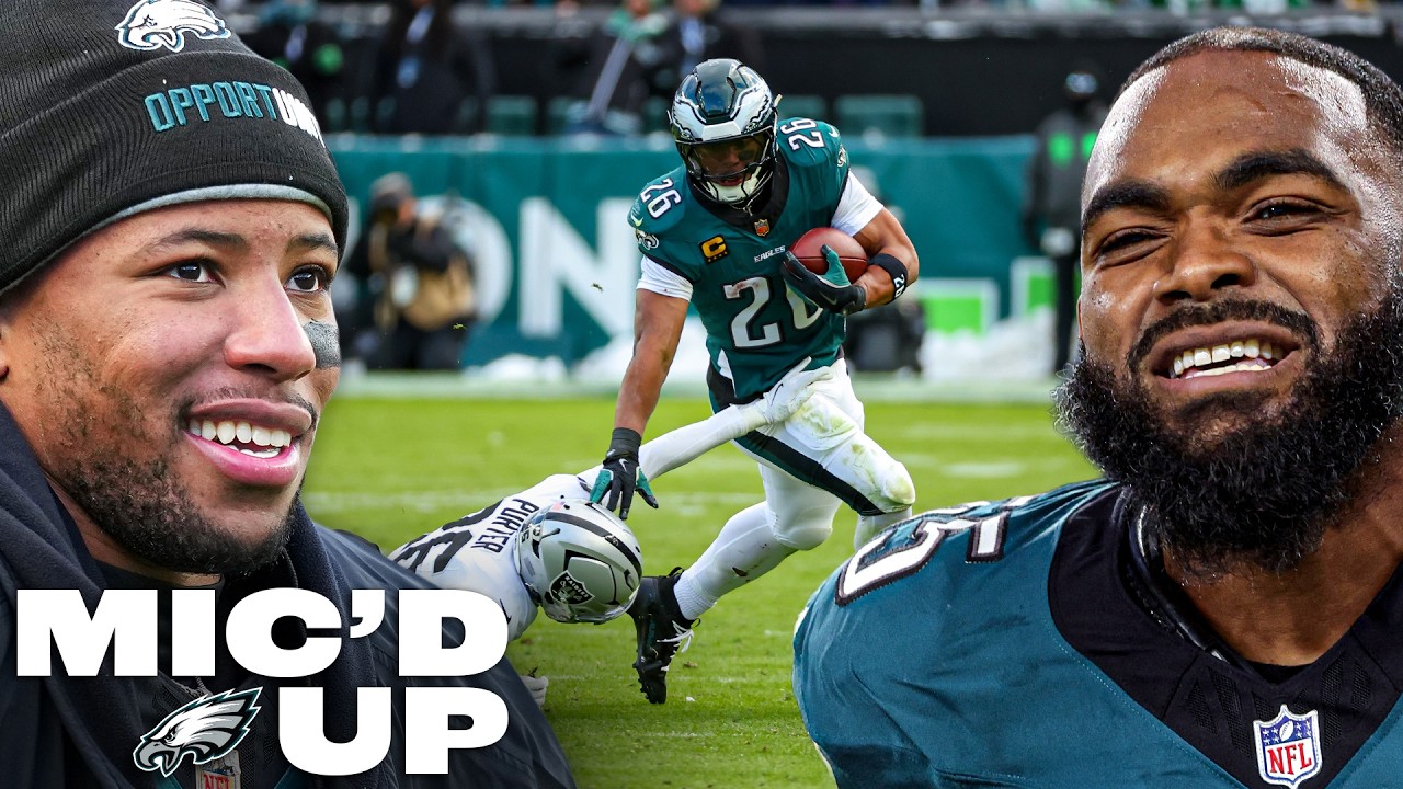 Saquon Barkley & Brandon Graham Mic'd Up in SHUTOUT Win vs Raiders ...