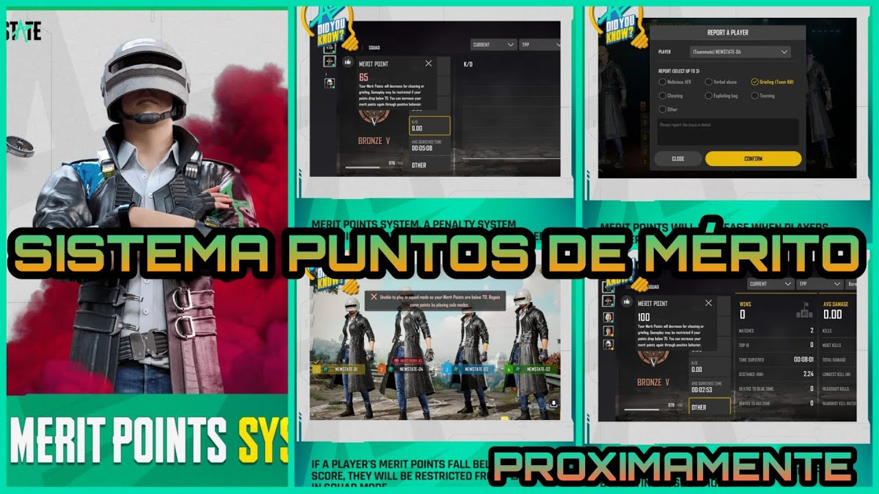 NUEVO SISTEMA PUNTOS DE MÉRITO | MERIT POINTS SYSTEM - PUBG NEW STATE ...
