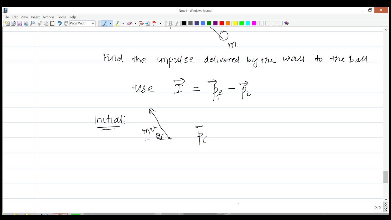 Momentum and Collisions - 04 - Calculation of Impulse for glancing ...