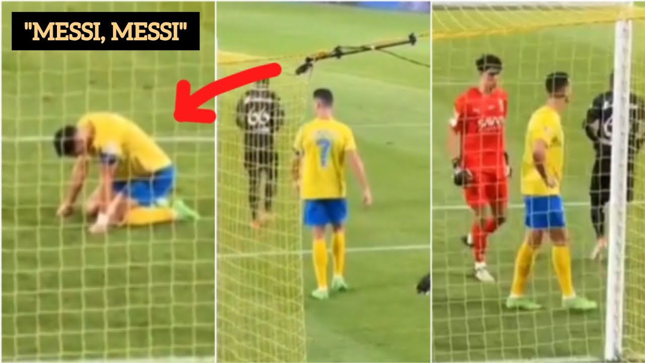 Al Hilal fans chanting "Messi Messi" infront of Ronaldo 👀😯 - YouTube