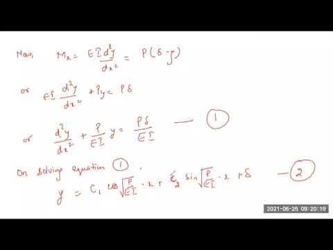 Lecture 33 Euler's Formula for Different End Conditions of Column - YouTube