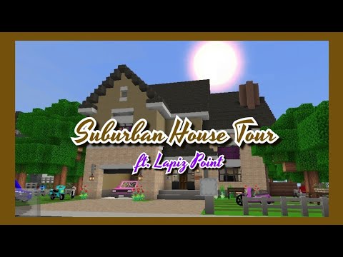 [Minecraft PE] 🏚️ Suburban House Tour ft. Lapiz Point City 🤎 - YouTube