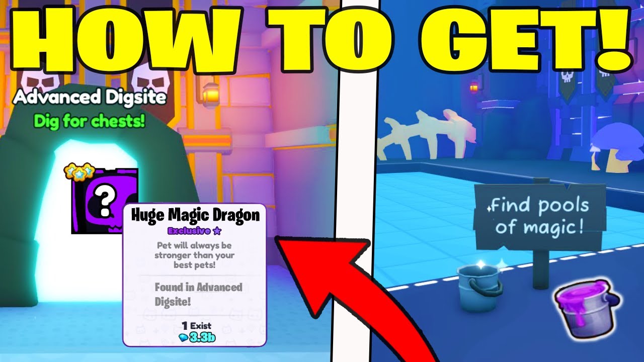 *NEW* FREE HUGE PET IN NEW ADVANCED DIGSITE MINIGAME IN PET SIMULATOR ...