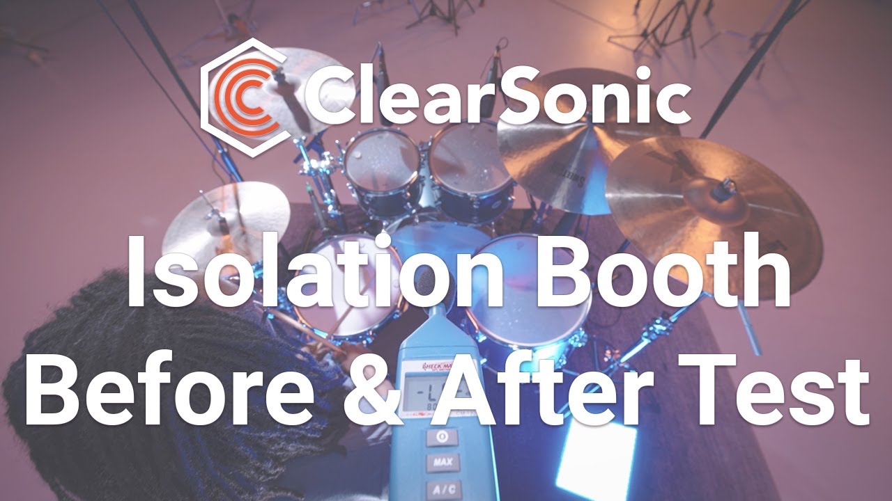 Isolation Booth Before & After Test With Drums | ClearSonic IsoPac B ...