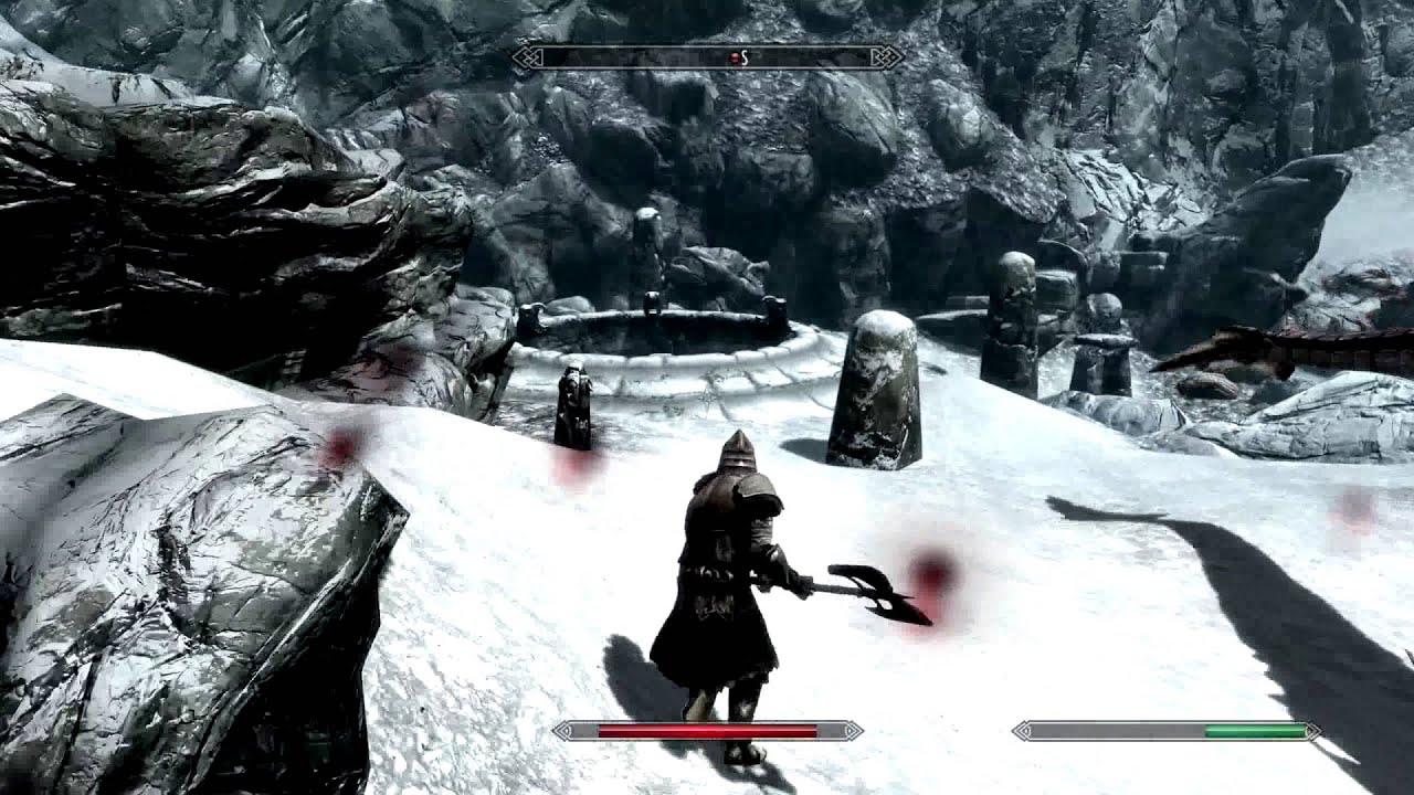 Skyrim. Warrior two-handed vs legendary dragon. Master - YouTube