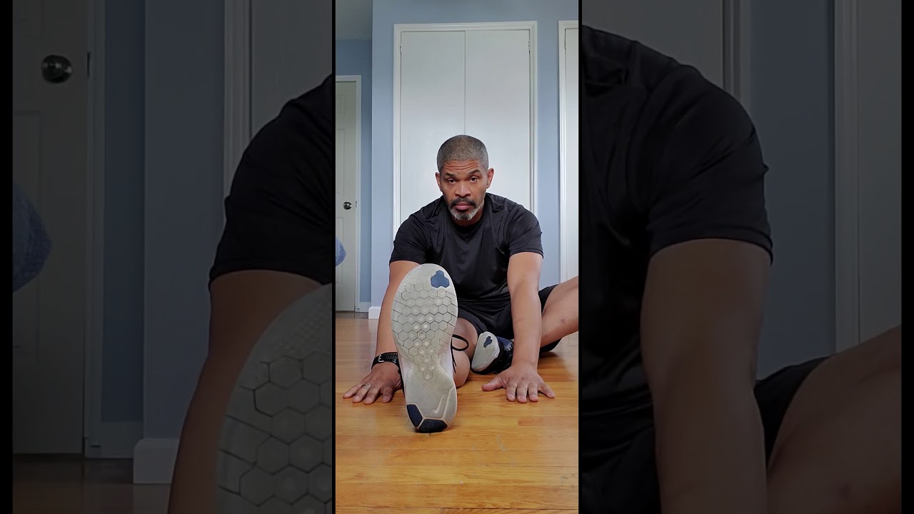 Hamstrings modified hurdlers stretch - YouTube