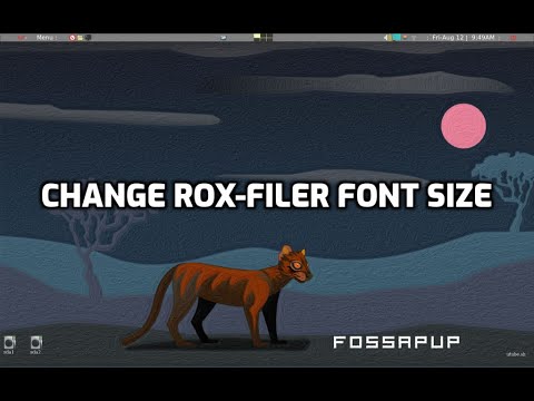 change rox-filer fontsize - YouTube
