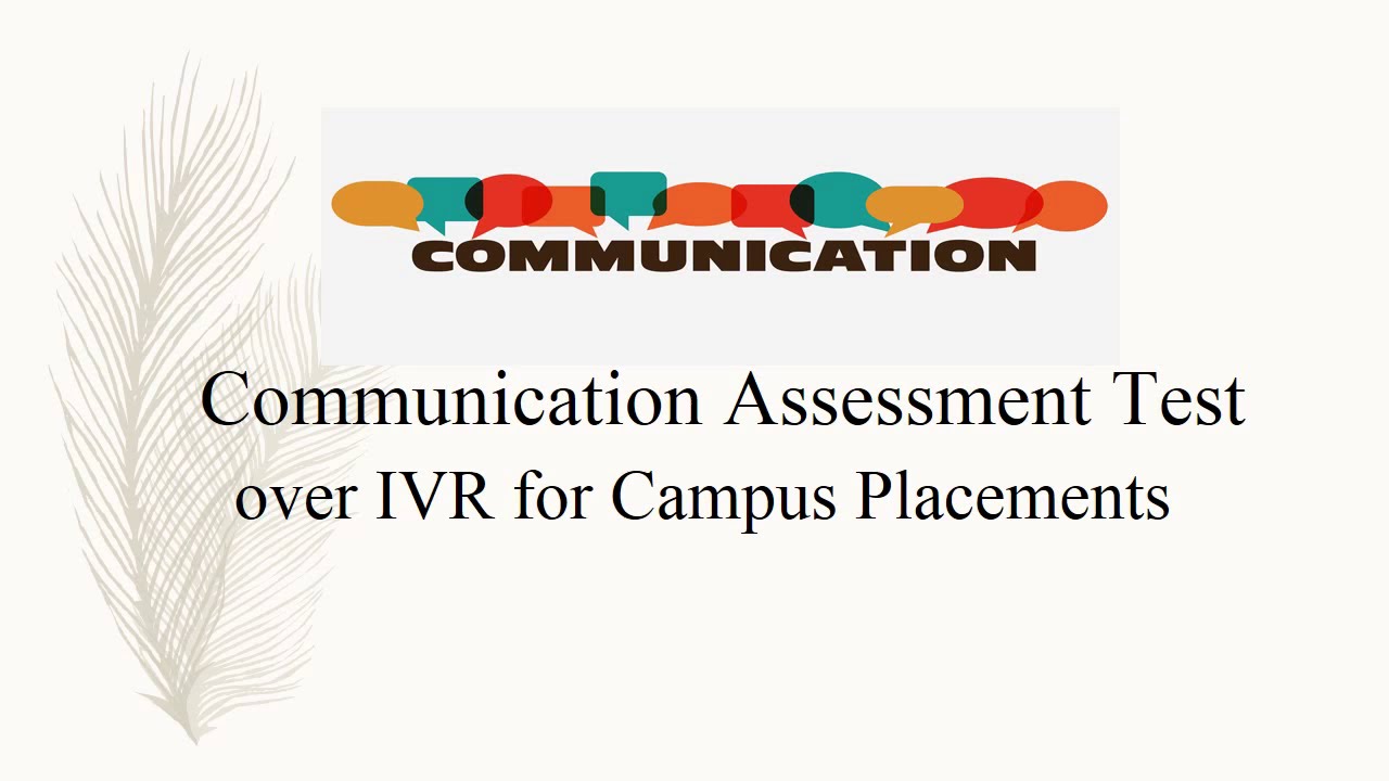 Communication Assessment Test over IVR for Campus Placements - YouTube