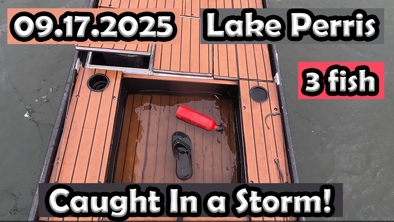 Lake Perris Bass Fishing: 3 fish. Caught in a storm! #lakeperrisfishing ...