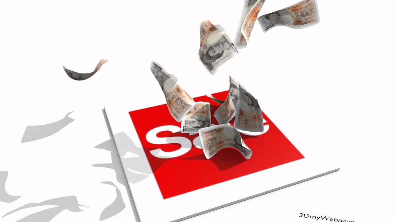 Money Animation - Floating UK Pound Sterling Sale - YouTube