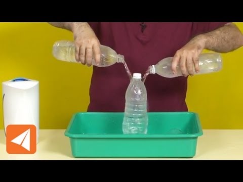 Creating low pressure inside a plastic bottle crushes it | Pressure | Physics