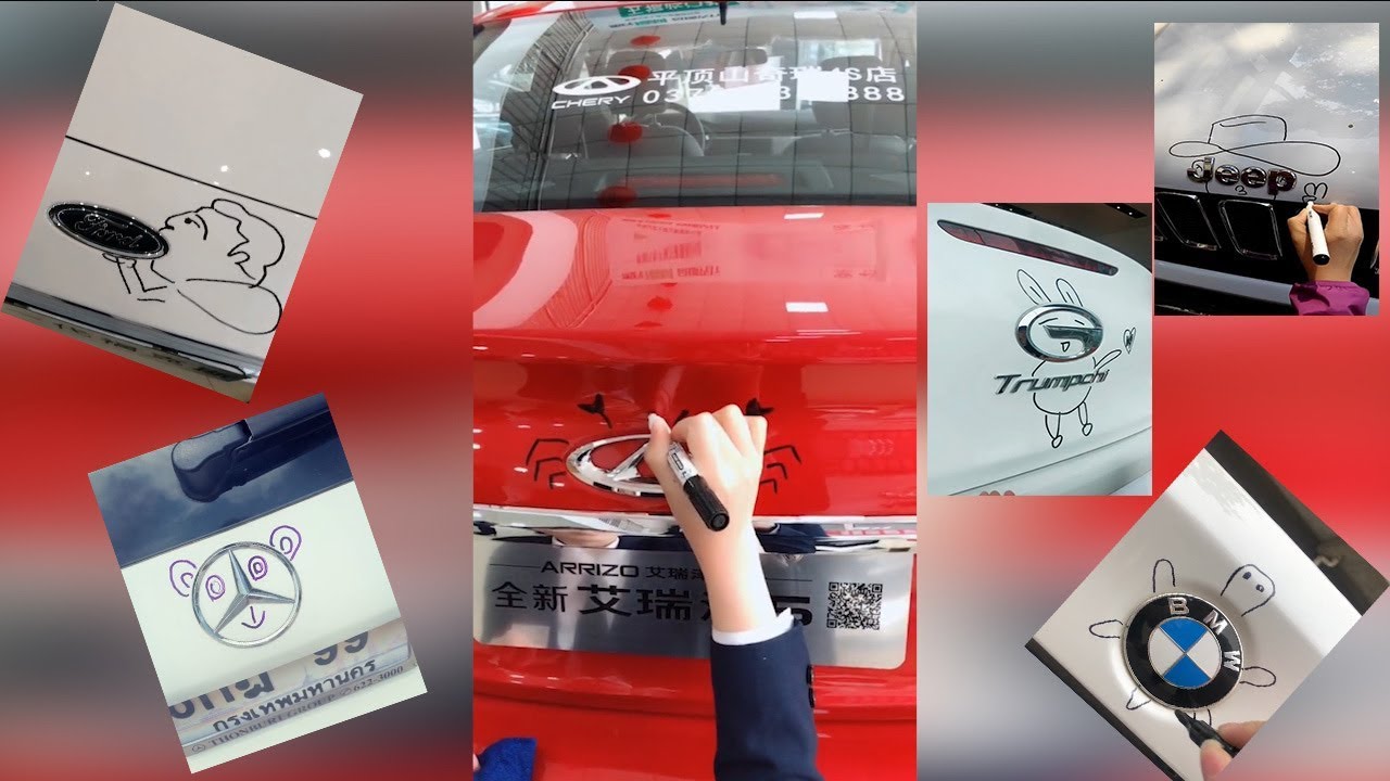 Draw Auto Logos Compilation | Car Logos - YouTube