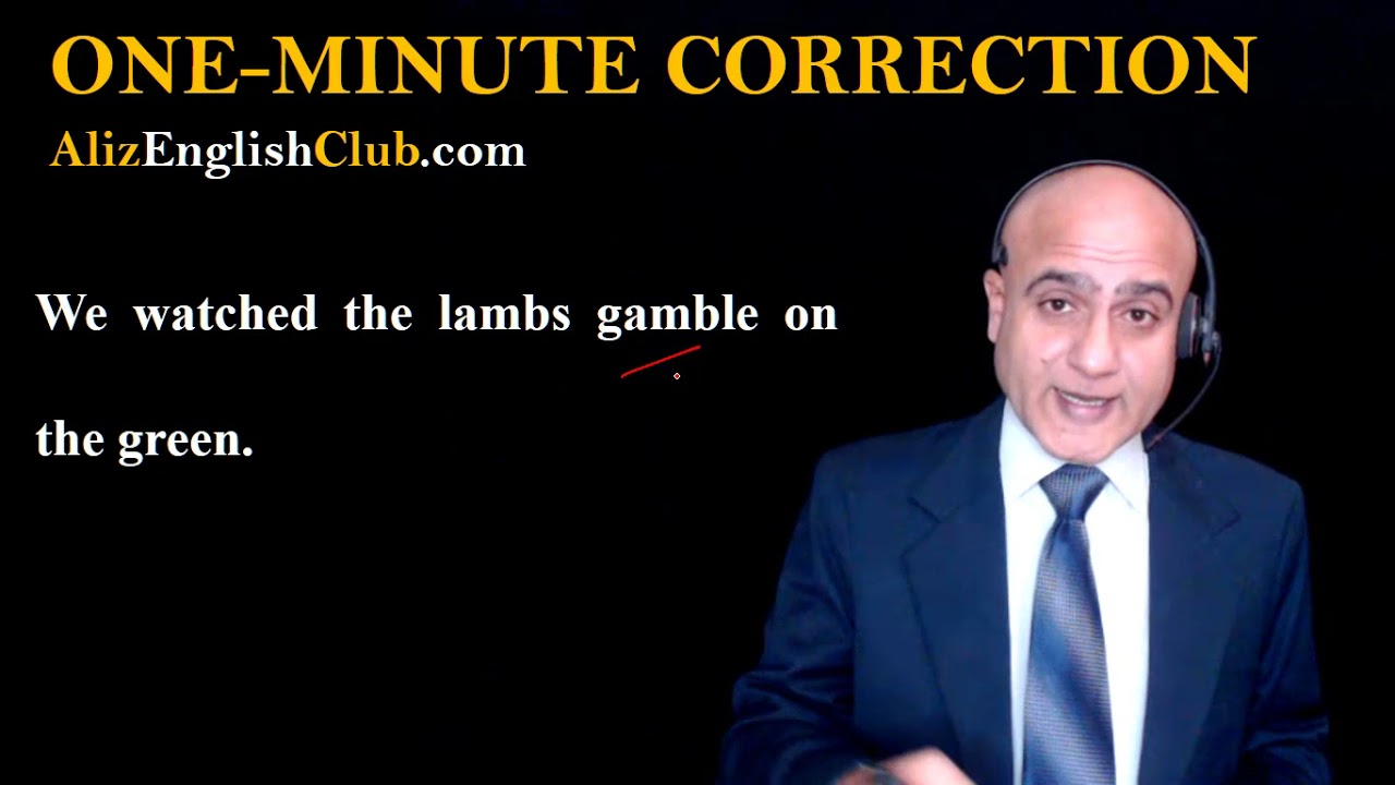 We watched the lambs gamble on the green | Sentence Correction - YouTube