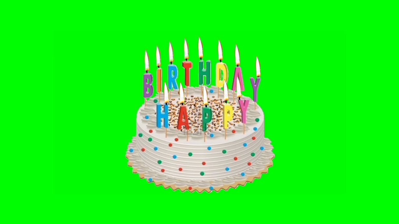 Birthday cake green screen | animasi kue ulang tahun green screen ...