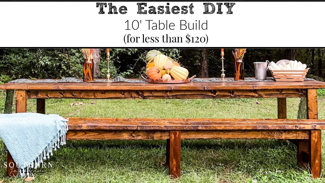 Easy DIY Outdoor Wooden Table - YouTube