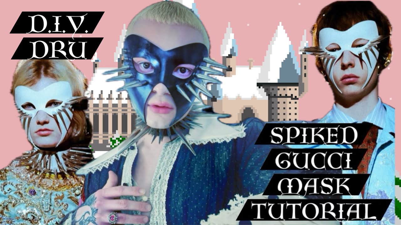 how to make a spiked gucci mask - YouTube