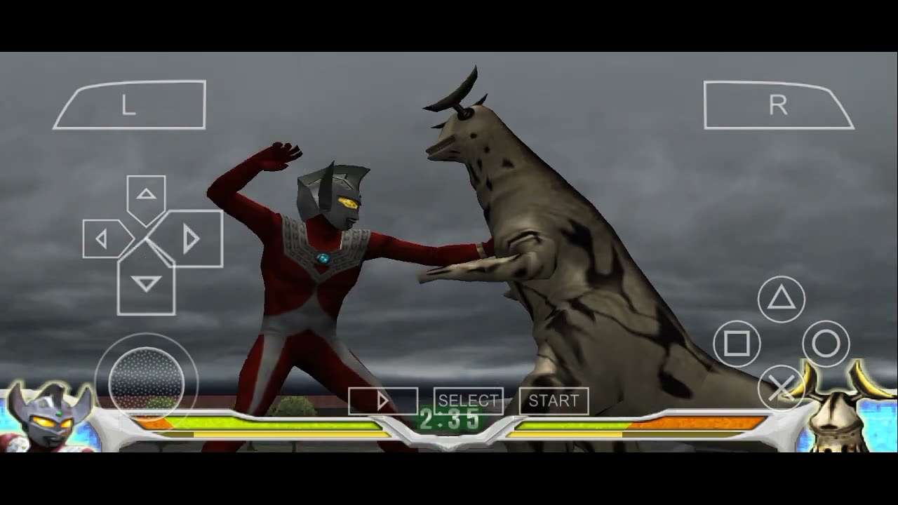 ultraman gameplay psp - YouTube