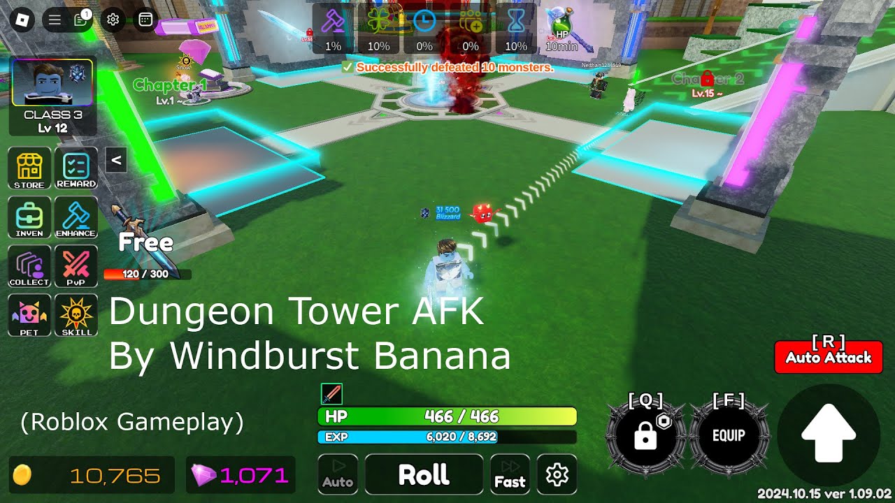 Dungeon Tower AFK By Windburst Banana (Roblox Gameplay) - YouTube