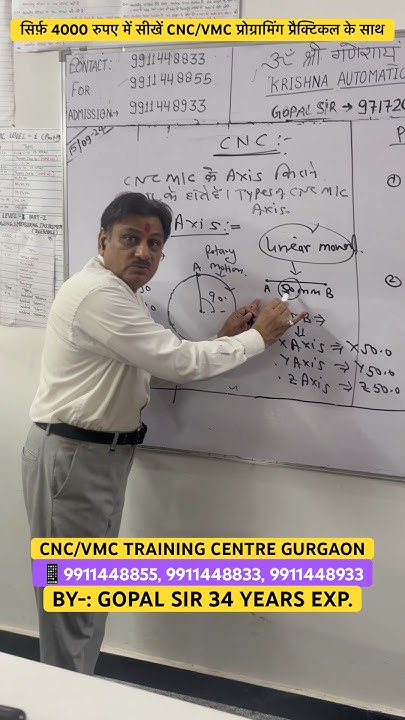 Types Of Axis । Cnc Cncvmc Shorts Cncoperating Cncprogramming Vmcoperating Cncbasic