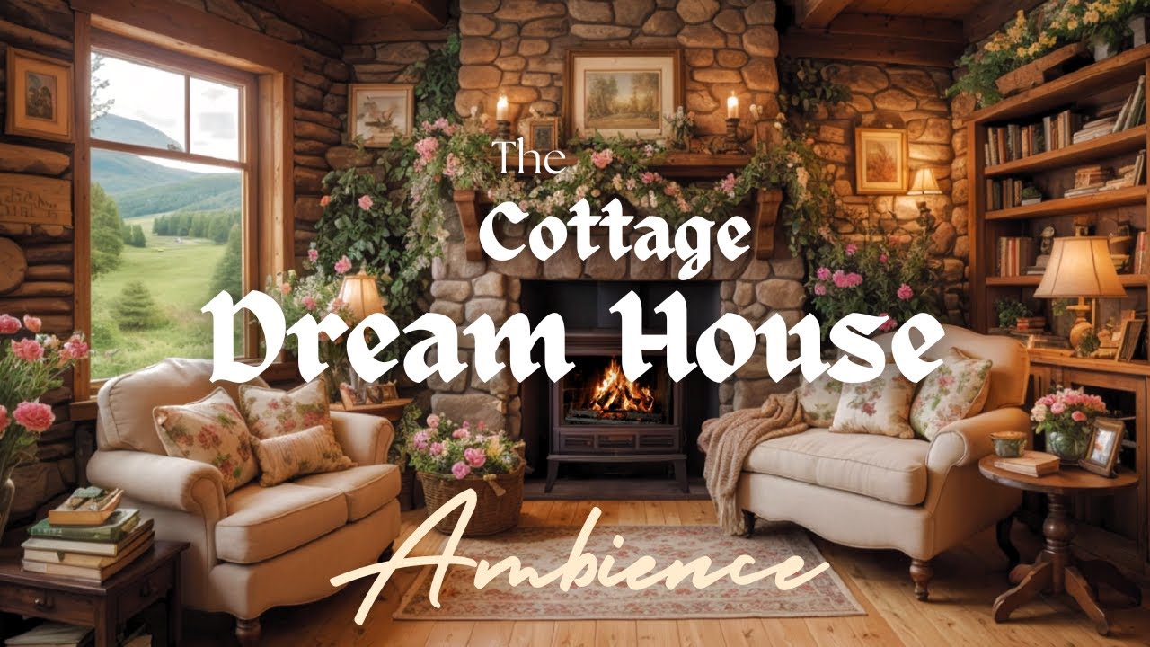 🍃 Cottage Dream House Ambience ASMR Fairytale | Fireplace, Spring ...