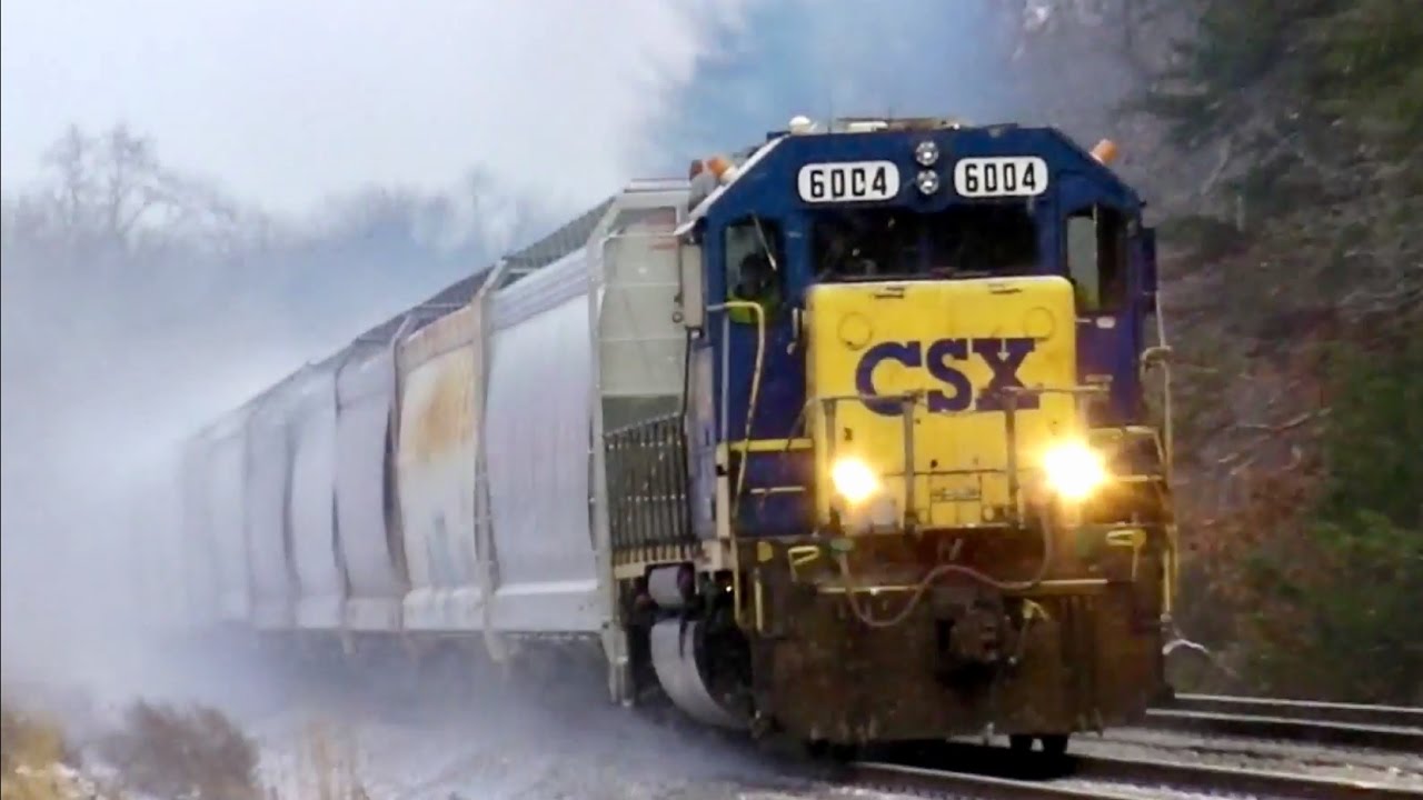 Former Chessie System 6004 in the Snow - YouTube