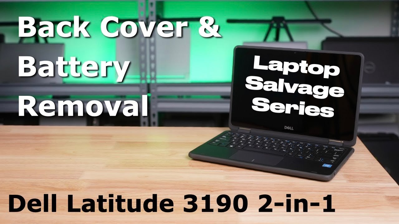 Dell Latitude 3190 2-in-1 Battery Removal - YouTube