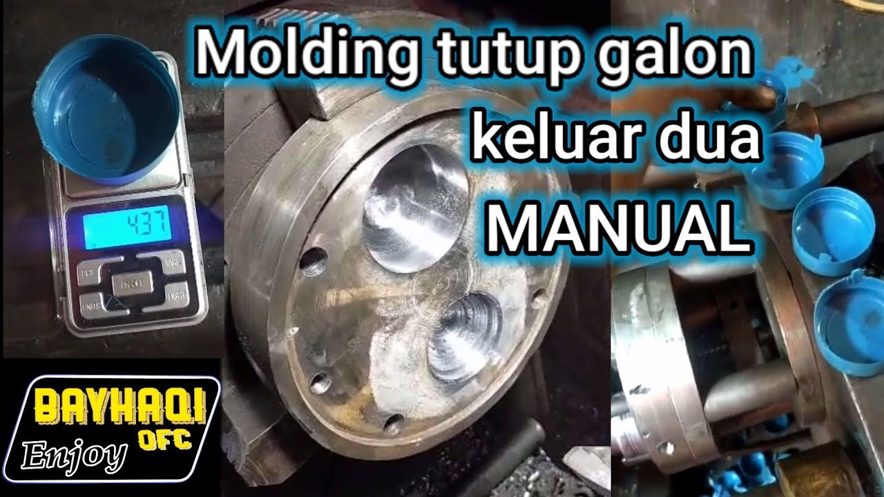 molding tutup galon keluar 2 manual - YouTube