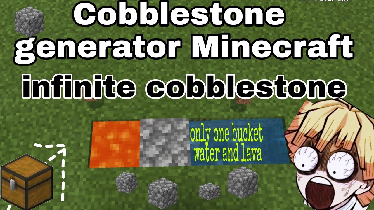 How to make cobblestone generator in minecraft || infinite cobblestone ...