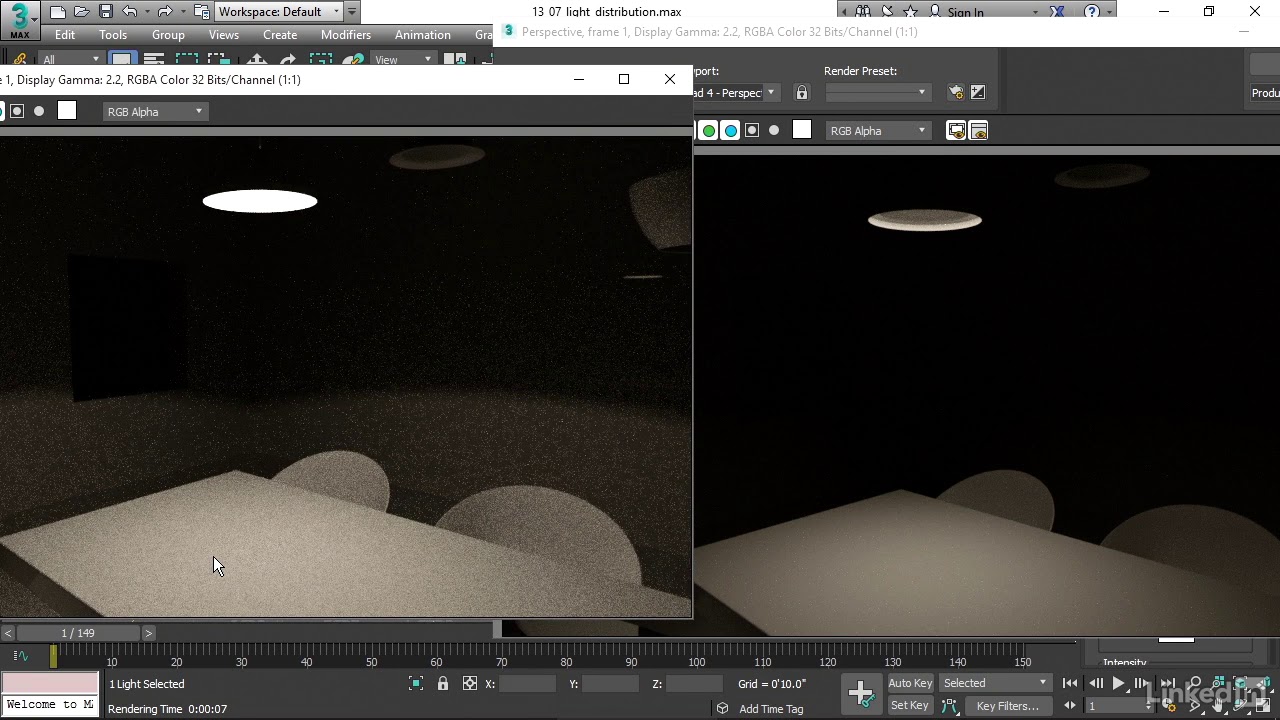 3ds Max - Adjusting light distribution (Lesson 89) - YouTube
