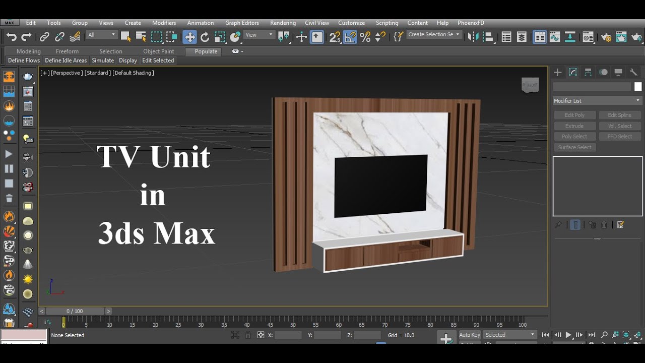 TV Unit in 3ds Max | TV Unit Modeling in 3ds Max | Create TV Unit ...