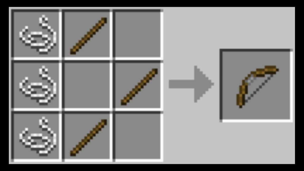 Comment faire arc et fléche minecraft - YouTube