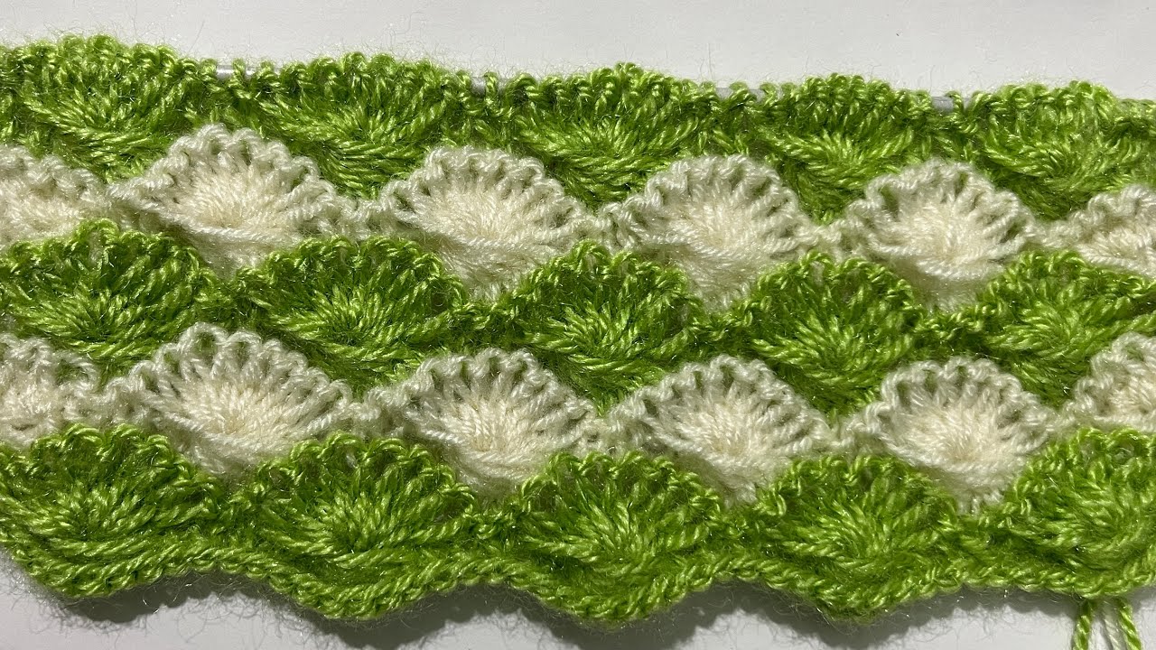 Super easy design knitting pattern in two colour - YouTube