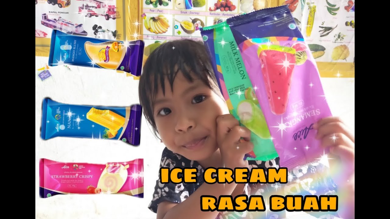 Zia icip-icip es krim rasa buah-buahan || ada rasa 🥭,🍓,🍉🍍,🍈|| part 1 ...