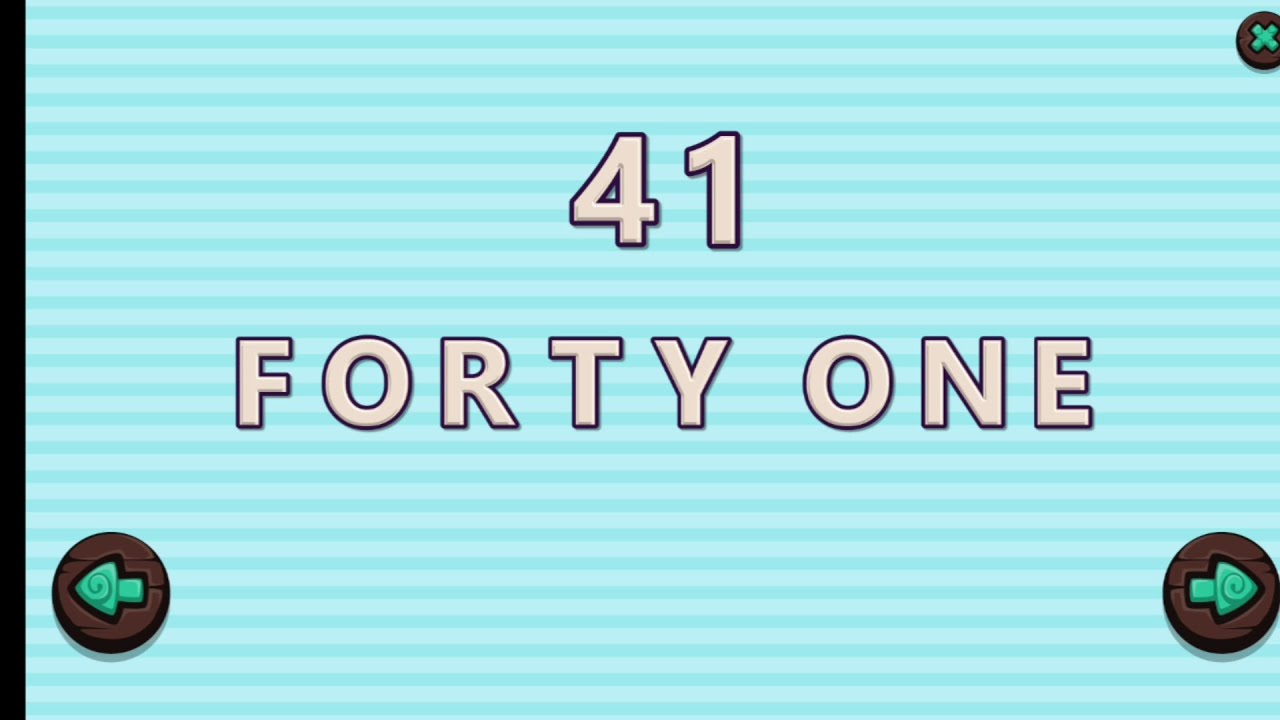 Forty One to Fifty in Words. - YouTube